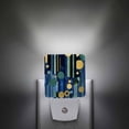 Abstract Ombre Blue Green Yellow Dots Geometric Plug-in LED Night ...