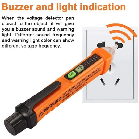 Non Contact Voltage Tester Pen Flashlight, Electric AC Voltage Detector ...