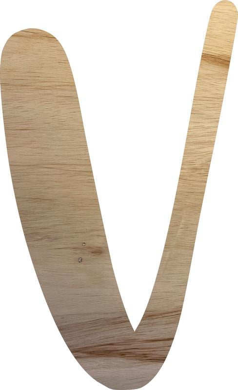 Wooden Unpainted Letter, Paintable 14'' Tall Alphabet V Craft, DIY ...