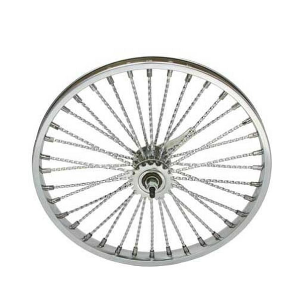 20" 36 Twisted Spoke Coaster Wheel Chrome. Bicycle wheel, bike wheel ...