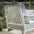 Sophia&William 4 Piece Patio Conversation Set Outdoor Furniture Sofa ...