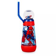 nuby two-handle no-spill flip n' sip straw cup, 8 ounce, red with blue - Walmart.com