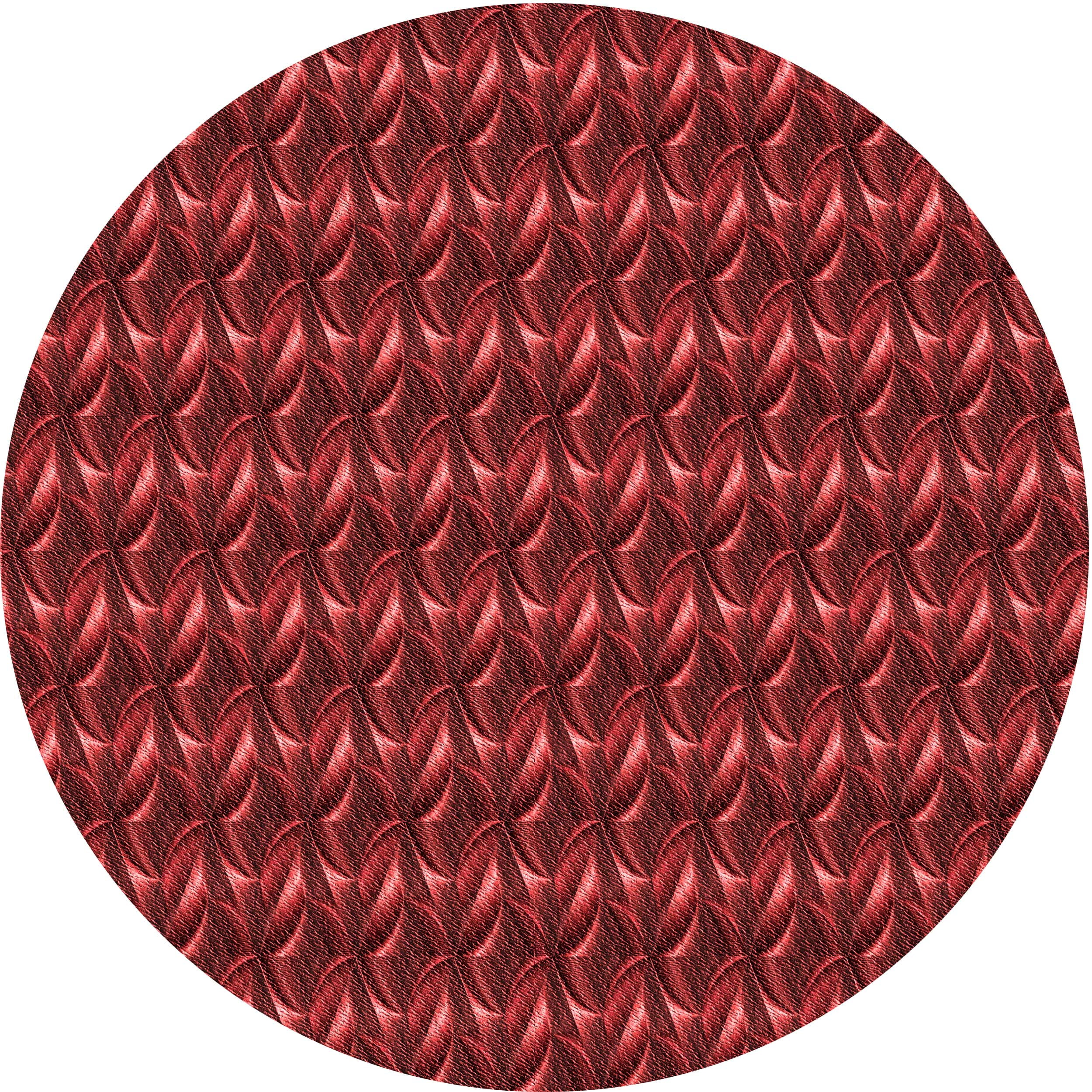 Ahgly Company Indoor Square Patterned Cranberry Red Area Rugs, 3 ...