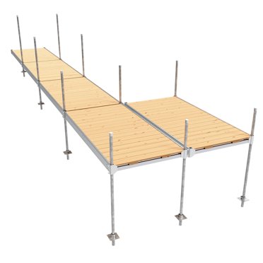 PlayStar Aluminum Floating Dock Kit with Resin Top, 4' x 10' Platform ...