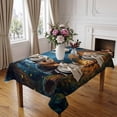 Camping Bonfire Panda Table Cloth 60x84in, Waterproof Rectangle ...