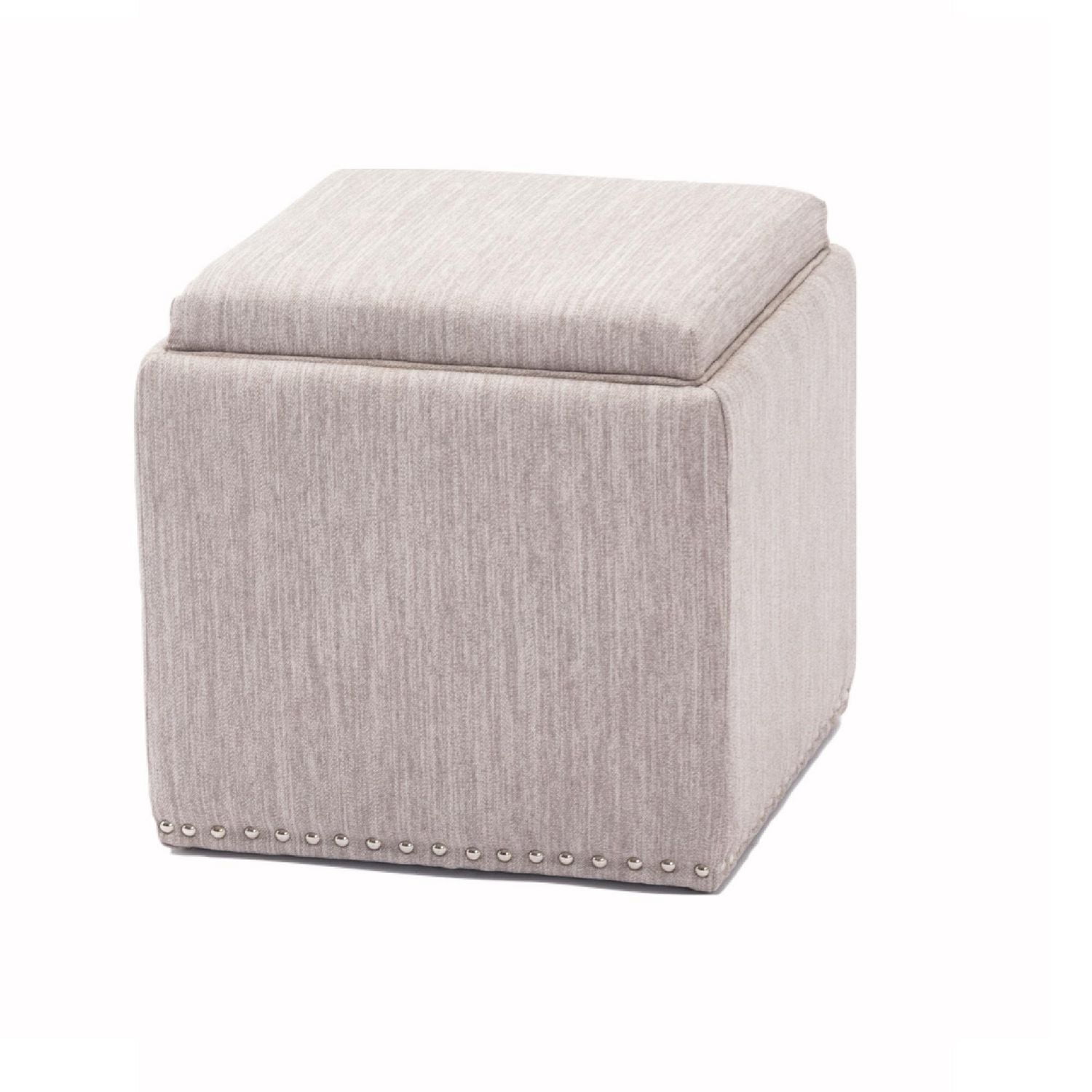 Click here for Ih Casadécor Chase Fabric Ottoman With Flip Tray L... prices
