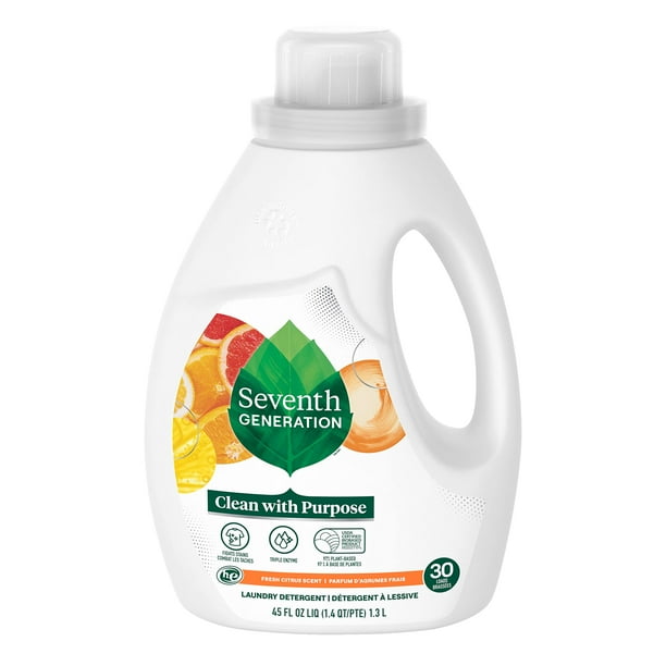 Seventh Generation Liquid Laundry Detergent, Fresh Citrus scent, 50 oz ...