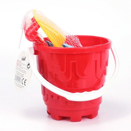 8 Pcs Children's Beach Bucket Toys Set with Mesh Bag, Summer Dredging ...