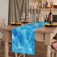 Blue Waves Table Runner Seaside Summer Ocean Nautical Coastal ...