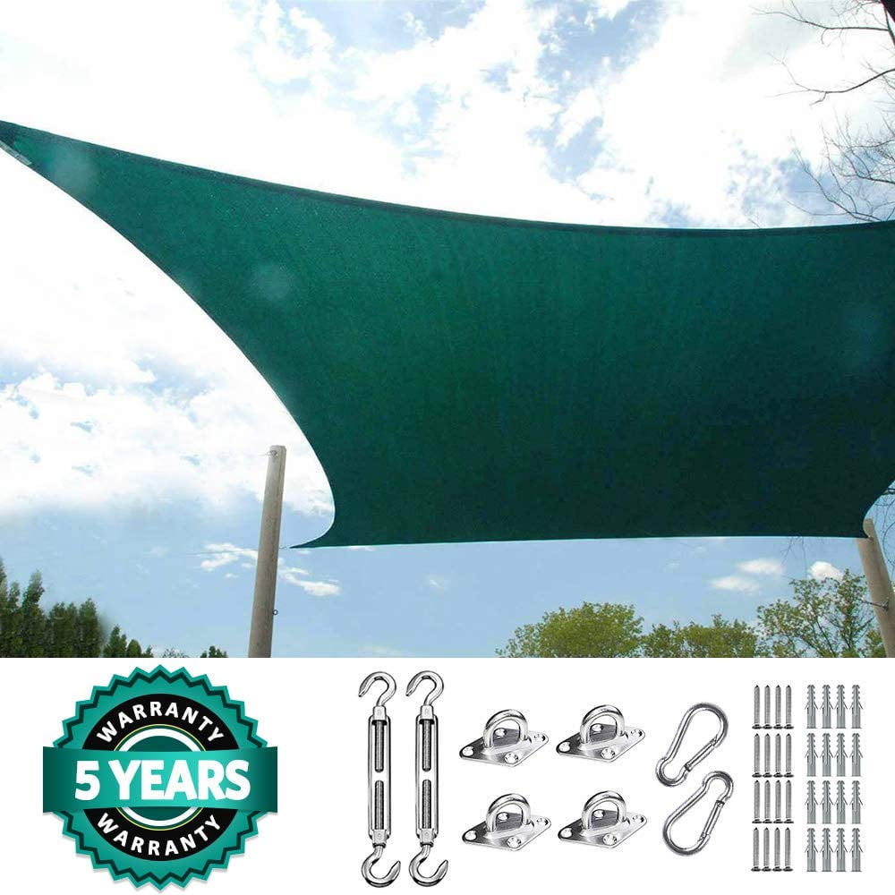 Quictent 20X26FT Large Oversized Sun Shade Sail 185G HDPE Rectangle ...
