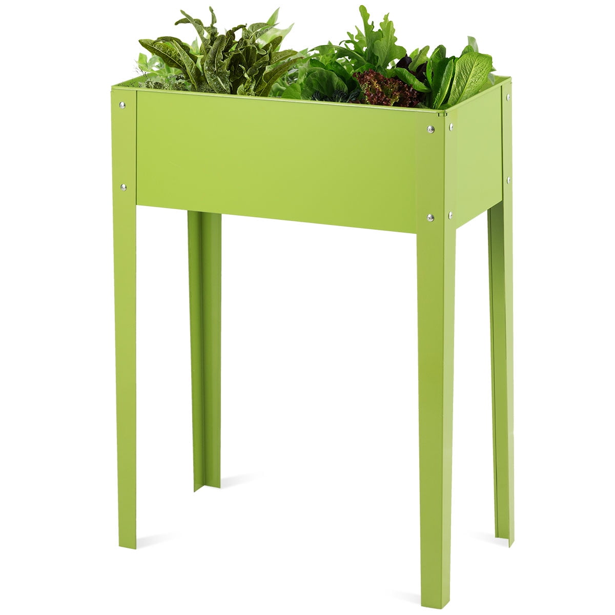Costway 24'' x12'' Outdoor Elevated Garden Plant Stand Raised Tall ...
