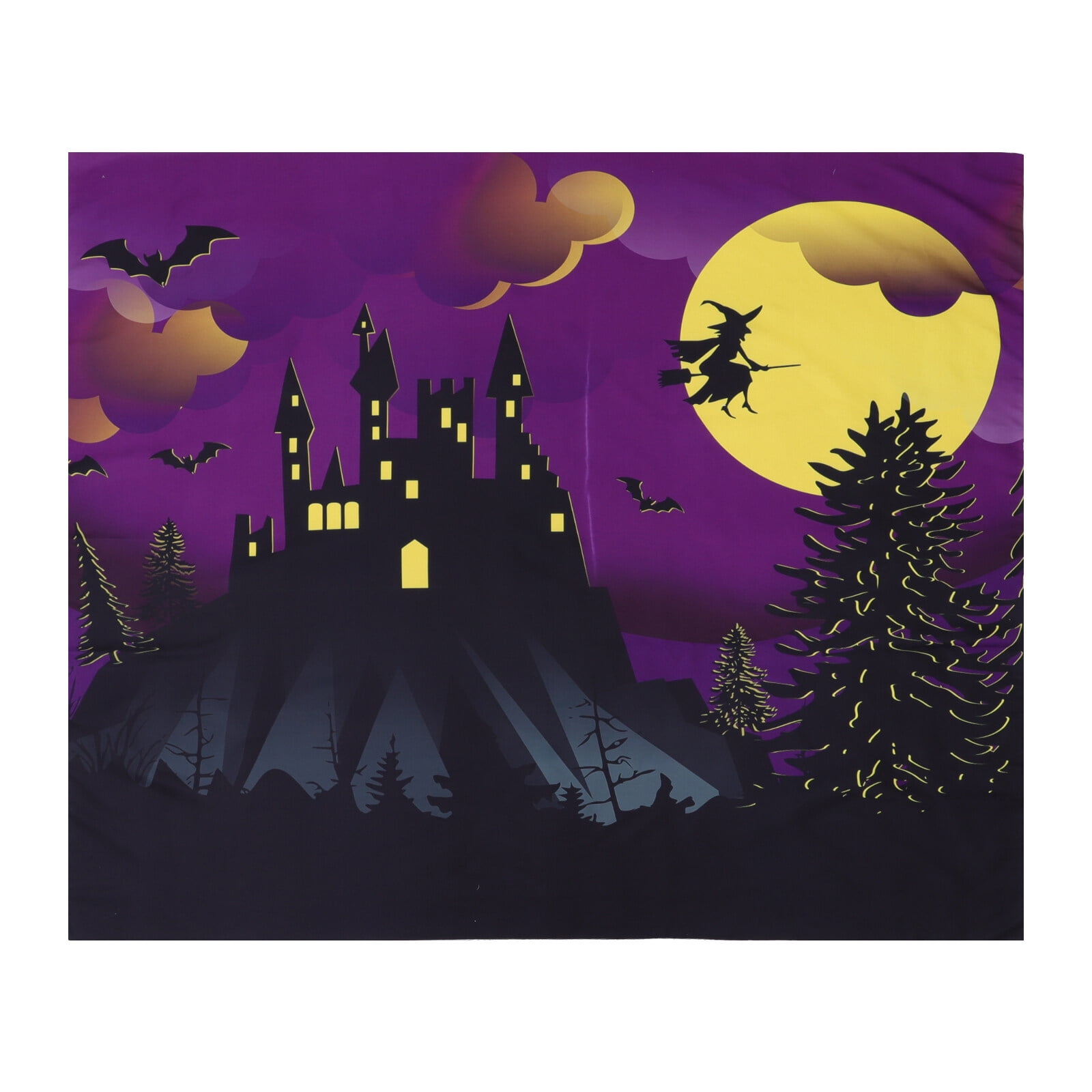 Halloween Backdrop Decor Castle Background Cloth Halloween Tapestry ...
