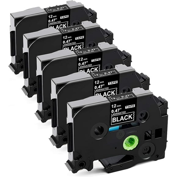 12mm 47 Laminated White Tz Tape