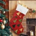 Colorful Christmas Tree Red Background Christmas Stockings Large ...