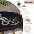 Black Grey Octopus Round Tablecloth for 55-60 Inch Tables, Fitted Table ...