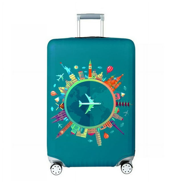 World Map Design Luggage Protective Cover Travel Suitcase Cover Elastic ...