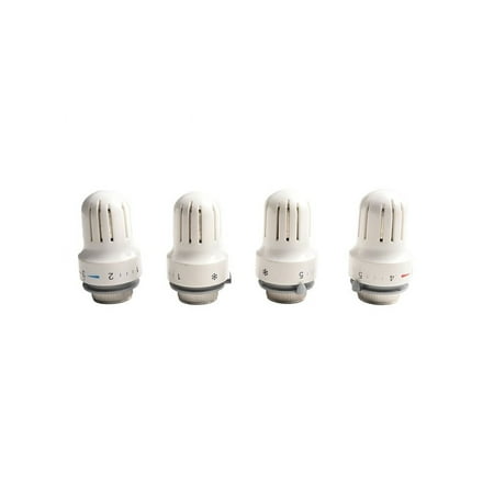 SPRING Sturdy Thermostatic Head Control Valve 4xRadiator Automatic ...