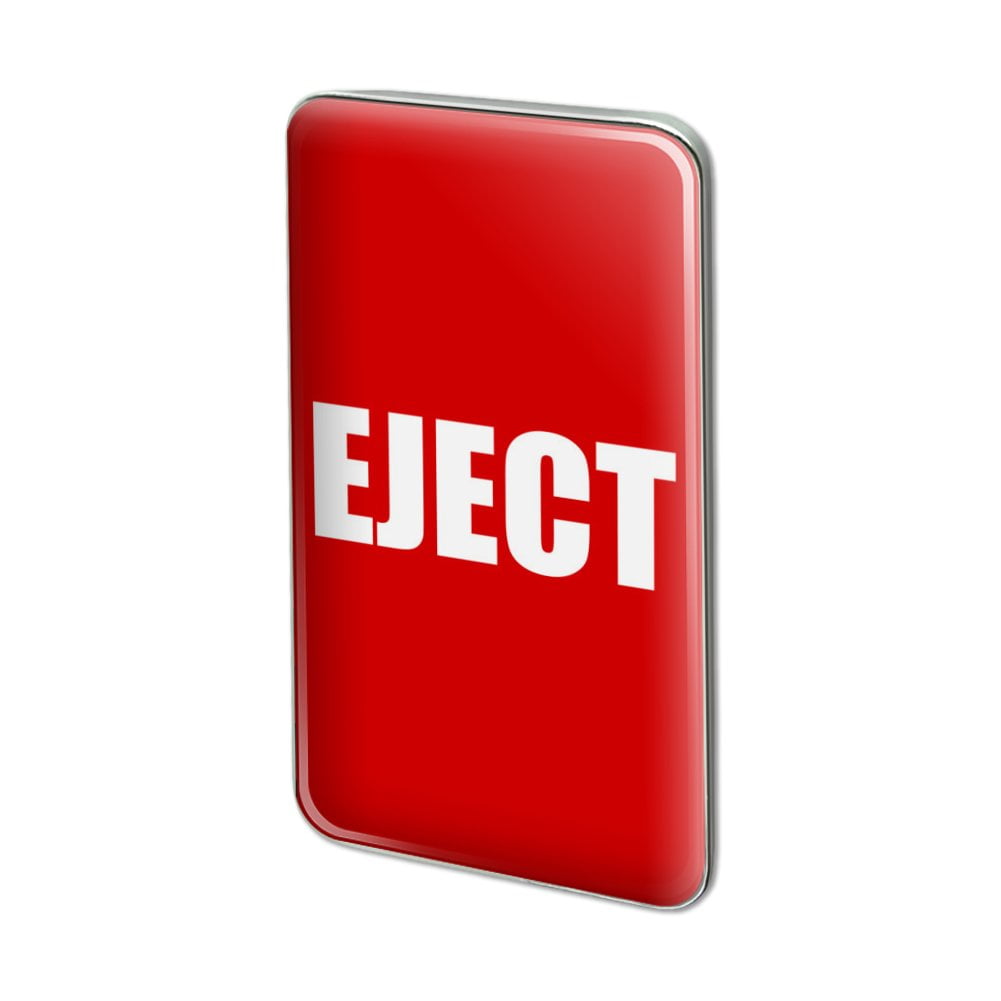 Red Eject Button Design Funny Metal Rectangle Lapel Hat Pin Tie Tack ...