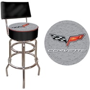Trademark Global Corvette C1 Padded Bar Stool with Back - Walmart.com