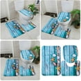Mengzhiii Marine Flannel 3d Printed Toilet Floor Mat Carpet Bathroom Non Slip Mat Absorbent ...