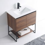 Fine Fixtures - Modern Bath Single Wood Vanity and Sink, Urbania ...