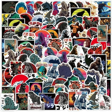 Godzilla Sticker Pack of 100 Pcs Vinyl Godzilla Stickers Godzilla ...