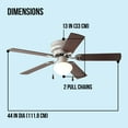 Free Shipping! Mainstays 44 inch Hugger Indoor Ceiling Fan with Light ...