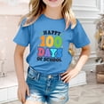 Bjutir T-Shirts For Girls Letter Print Short Sleeve Crew Neck Shirts ...