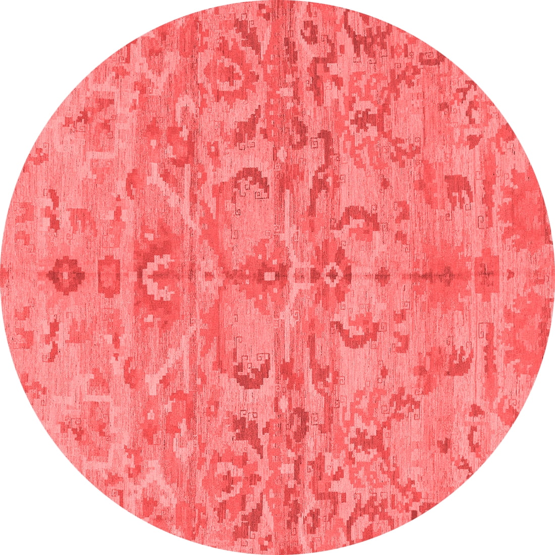Ahgly Company Machine Washable Indoor Round Abstract Red Modern Area ...