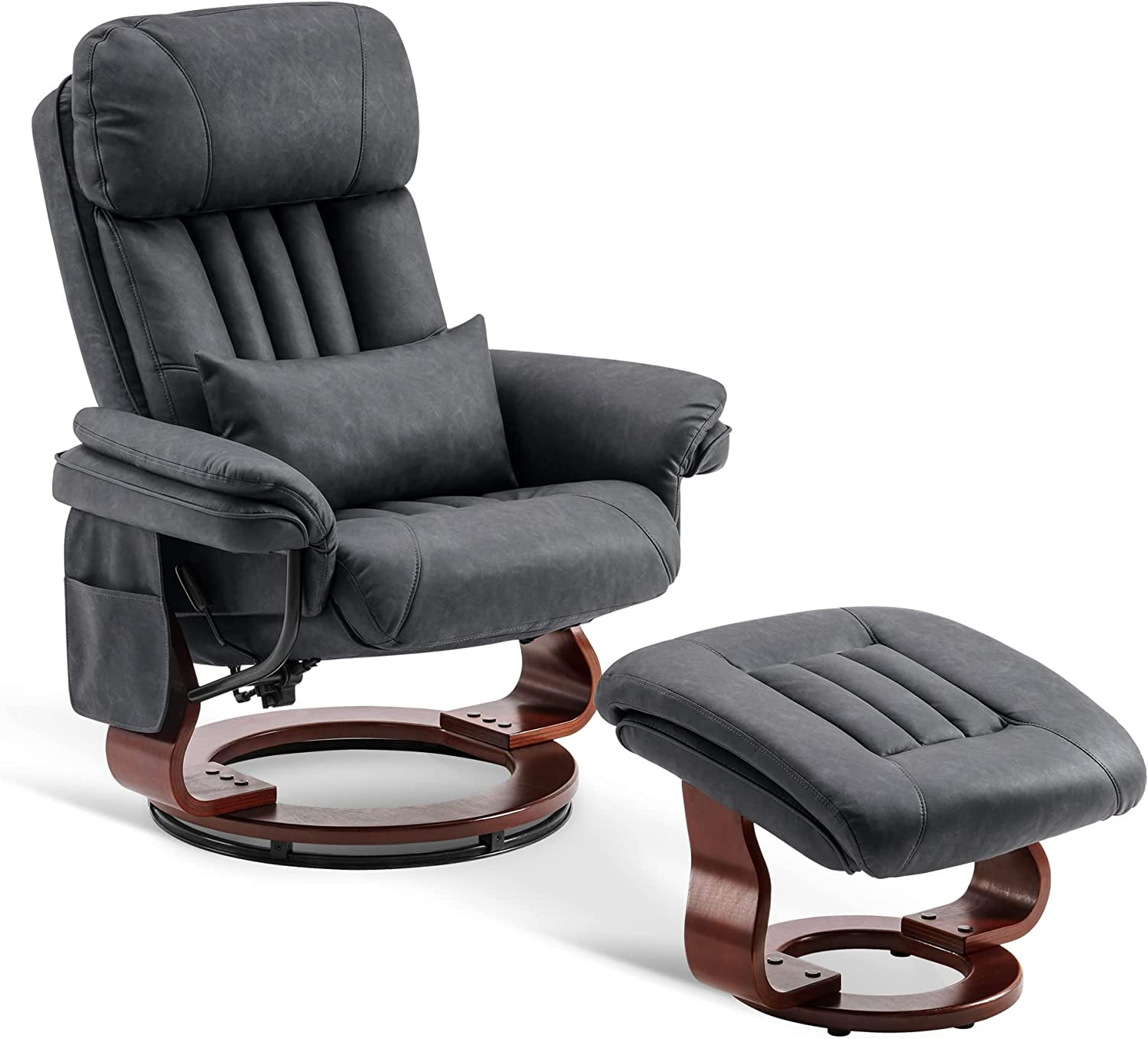 Free Shipping! Mcombo Reclining Chairs with Ottoman, 360 Degrees Swivel ...