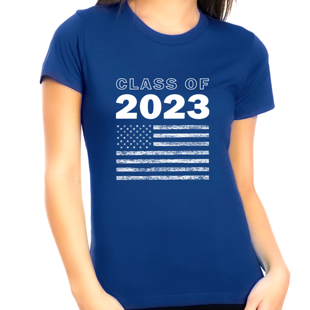 Class of 2023 Graduation 2023 Distressed American Flag 2023 Shirts for ...