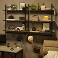"Bestier 31"" 3-Tier Wall Shelf for Kitchen/Bathroom/Bedroom, Black ...