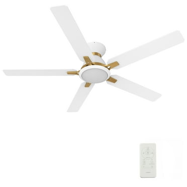 Smaair 52" Flush Mount Smart Ceiling Fan with LED Light Kit & Remote ...