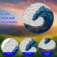 Acrylic Round Hanging Ornament Abstract Ocean Wave Mosaic Design 1 Pack ...