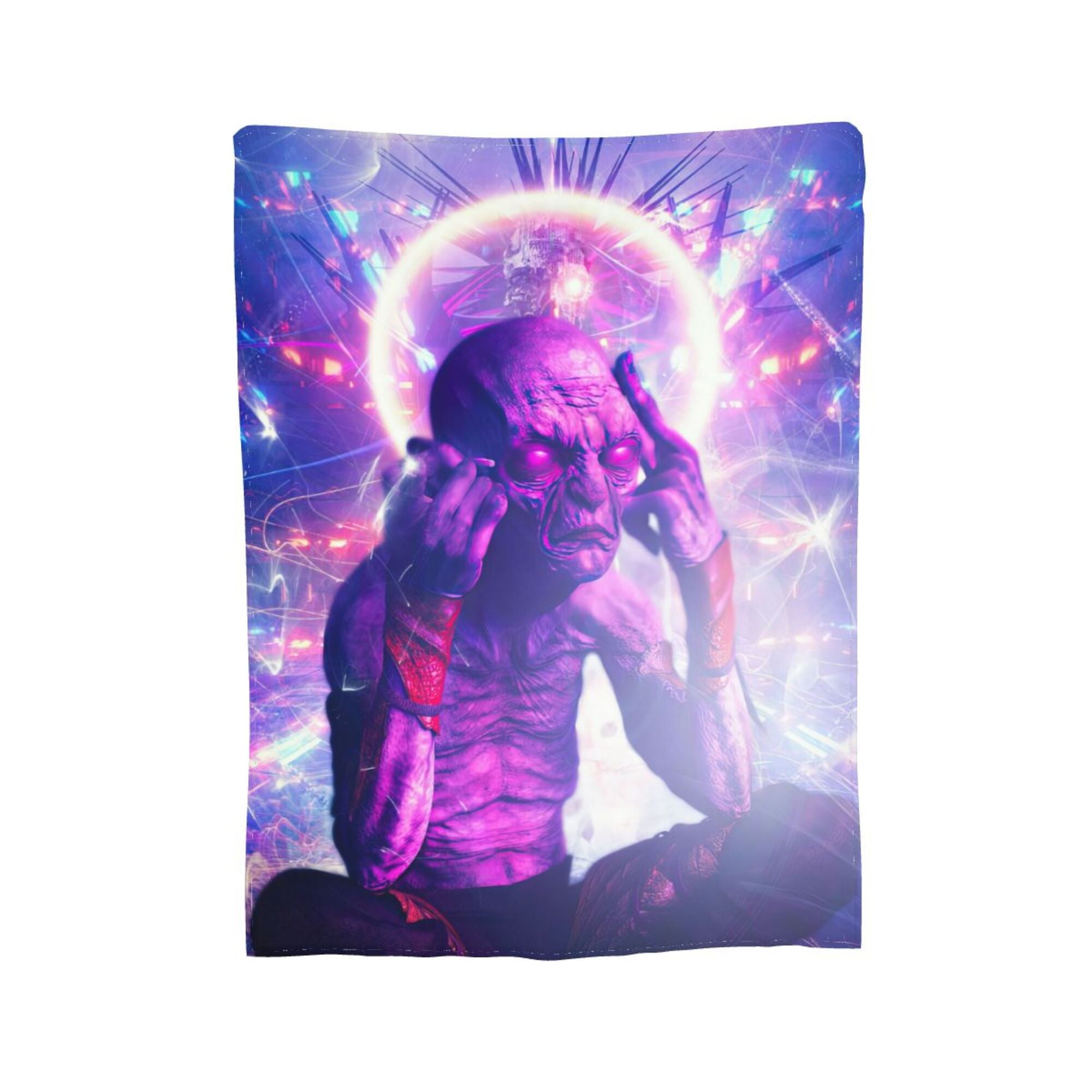 Super Soft Anti-Pilling Flannel Bed Blankets, Cyberpunk Future Cozy ...