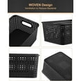 Small Plastic Storage Bins Baskets 8 Packs Organizer Grey Home Office ...