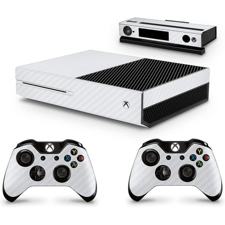 GNG Xbox One Carbon White Look Console Skin Decal Sticker + 2 ...