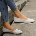 EKVAHL Women's Rhinestone Studded Flats, Round Toe Slip-On Casual Flats ...