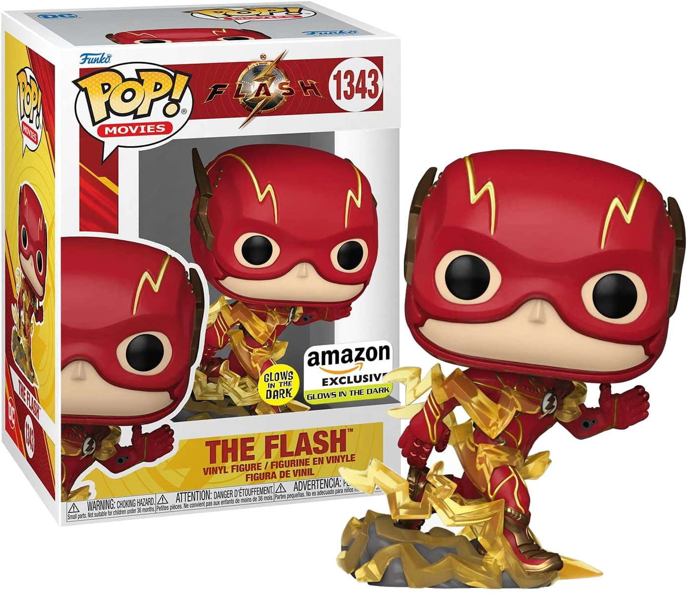 Funko DC POP! Movies The Flash Vinyl Figure (Glow-in-the-Dark ...