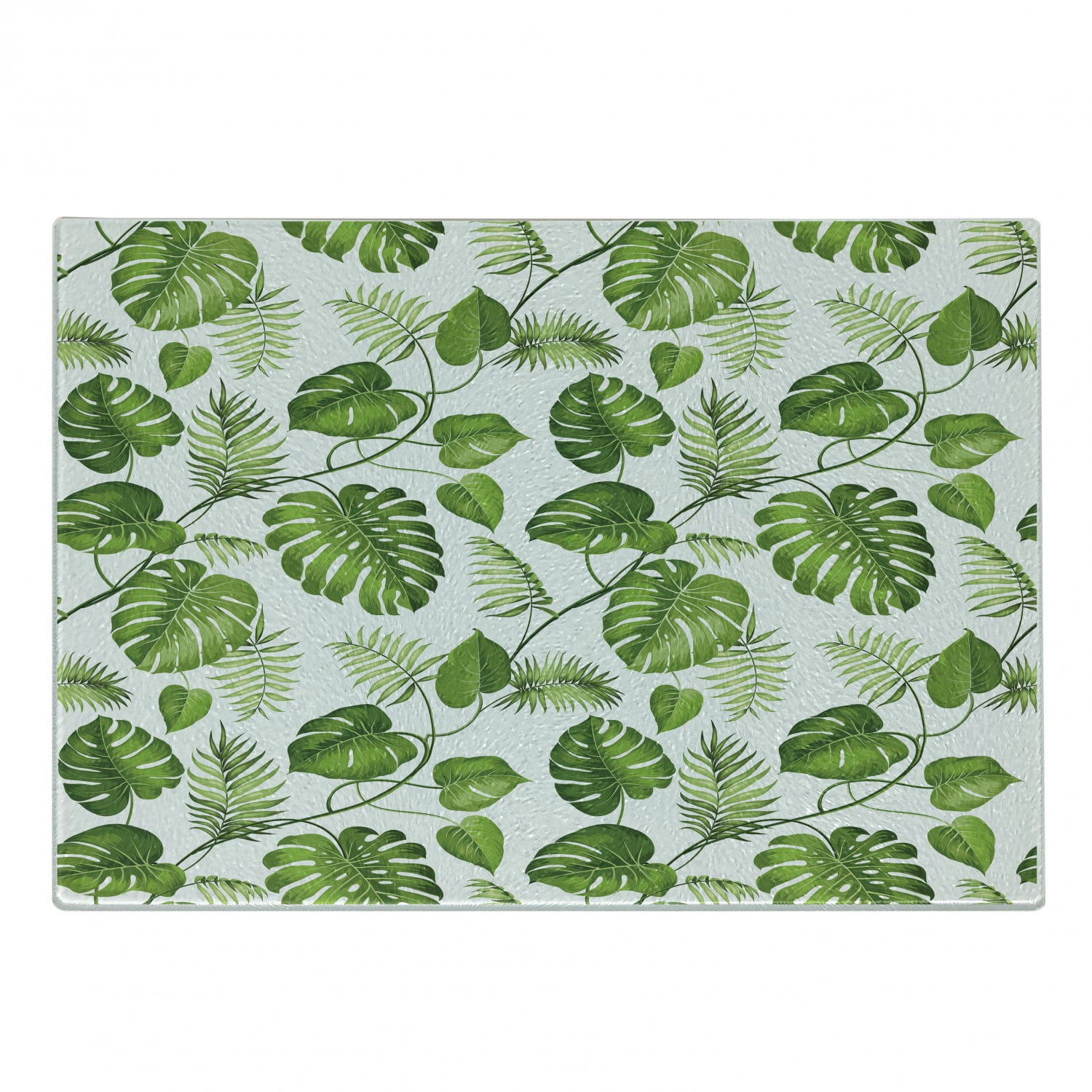 Leaf Cutting Board, Brazilian Rainforest Foliage Nature Ivy Swirls Palm ...