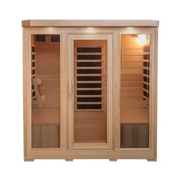 Heat Wave Home FAR 2-Person Hemlock Infrared Sauna with 6 Carbon Heaters - Walmart.com