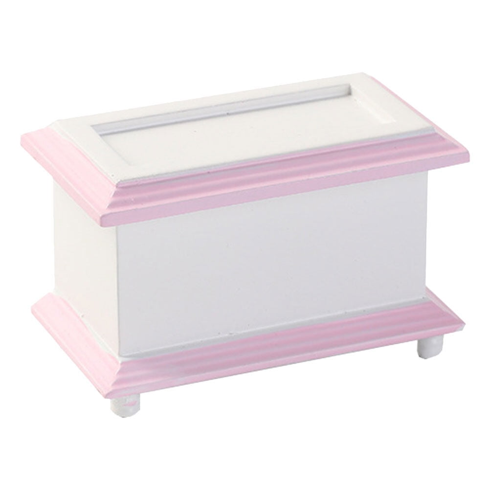 Mini Wood Treasure Chest Box 1/12 Scale Mini House Treasure Chest Model ...