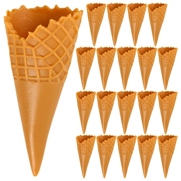 18pcs Empty Ice Cream Cone Model Mini Ice Cream Cone Artificial Ice ...