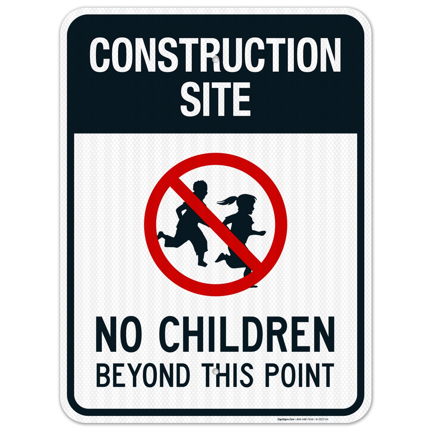 Construction Site No Children Beyond This Point Sign, Traffic Sign ...