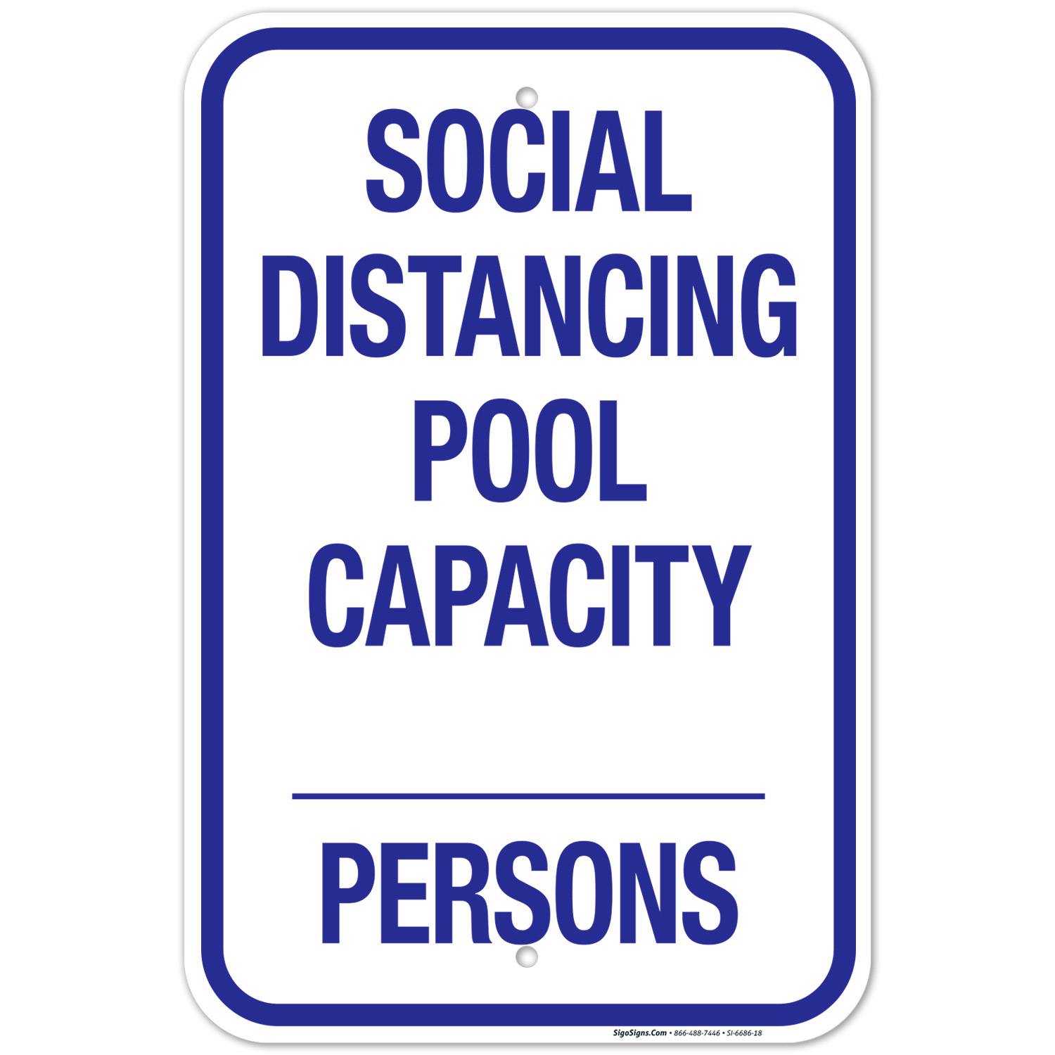 Social Distancing Pool Capacity Sign, Pool Sign, Vinyl Sticker ...