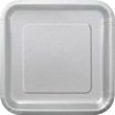 Square Paper Plates, 9 in, Silver, 14ct - Walmart.com