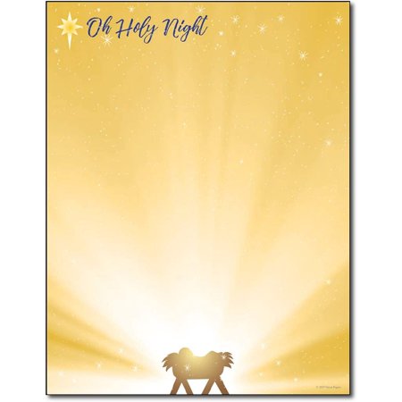 Oh Holy Night Christmas Stationery Paper - 80 Sheets Religious ...