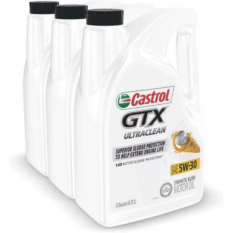 Castrol GTX Ultraclean 5W-20 Synthetic Blend Motor Oil,, 54% OFF