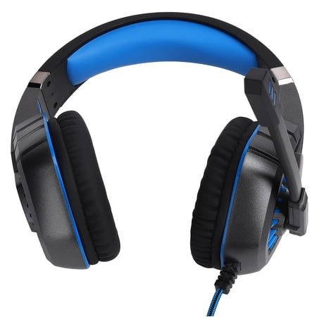 Wired Computer Gaming Headset, Wire Headset Plug And Play Bule And ...