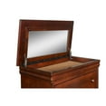 Classic Versailles Solid Wood 5-Drawer Lift Top Chest with Glass Mirror ...